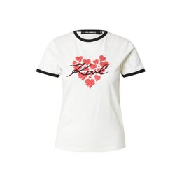 K by KARL LAGERFELD Karl Lagerfeld T-Shirt' Damen Gr&ouml;&szlig;e M rot / schwarz / naturwei&szlig;
