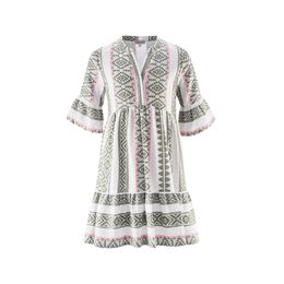 happy girls Kleid M&auml;dchen Gr&ouml;&szlig;e 170 khaki / pink / wei&szlig;