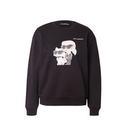 K by KARL LAGERFELD Karl Lagerfeld Sweatshirt 'IKON' Damen Gr&ouml;&szlig;e XS hellbeige / grau / schwarz / wei&szlig;