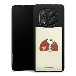 DeinDesign Xiaomi Redmi Note 14 Pro 5G Handy Premium Silikon H&uuml;lle Handyh&uuml;lle schwarz Case Snoopy Official Licensed Product Kindheit Silikon Premium Case