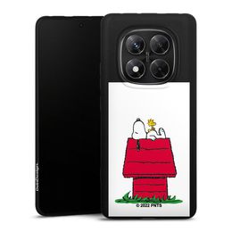 DeinDesign Xiaomi Redmi Note 14 Pro 5G Handy Premium Silikon H&uuml;lle Handyh&uuml;lle schwarz Case Snoopy Peanuts Official Licensed Product Silikon Premium Case