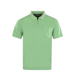 Hajo Shirt Kurzarm-Poloshirt Softknit mit verdecktem Rei&szlig;verschluss und Brusttasche in Regular Fit