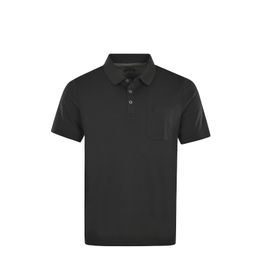 Hajo Shirt Kurzarm-Poloshirt Softknit mit Knopfleiste und Brusttasche in Regular Fit