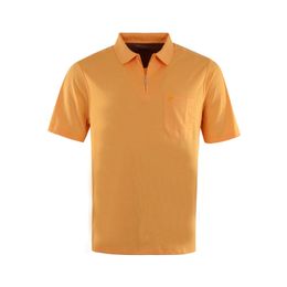 Hajo Shirt Kurzarm-Poloshirt Softknit mit verdecktem Rei&szlig;verschluss und Brusttasche in Regular Fit