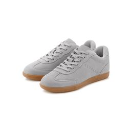 Sneaker ELBSAND "Freizeitschuh, Schn&uuml;rschuh", Herren, Gr. 45, grau (hellgrau), Obermaterial: 93% Rindsleder, 7% Lederimitat. Decksohle: 100% Textilmaterial. Futter: 100% Polyester. Laufsohle: 100% Synthetik, Veloursleder, unifarben, Schuhe Sneaker, Retro Sneaker, Lederschuh, Schn&uuml;rhalbschuh aus Leder Unisex