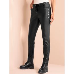 Heine Damen Jogg Pants, Schwarz, Gr. 46, R&ouml;hrenhosen, Material: Viskose