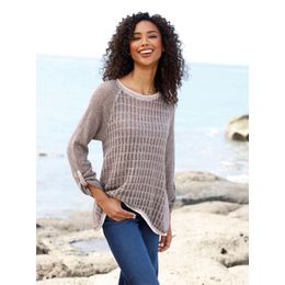 Heine Damen 3/4-Arm-Shirt, Braun, Gr. 46, Langarm-Shirts, Material: Polyacryl. Besatz: Polyester