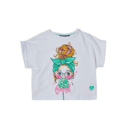 KOROSHI T-Shirt M&auml;dchen Gr&ouml;&szlig;e 104 t&uuml;rkis / gelb / hellpink / wei&szlig;