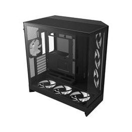 NZXT H9 Flow RGB+ , Tower-Geh&auml;use schwarz (matt), Temperd Glass x 2