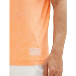 Tom Tailor T-Shirt Kurzarmshirt mit Henley-Ausschnitt und ausgewaschener Optik