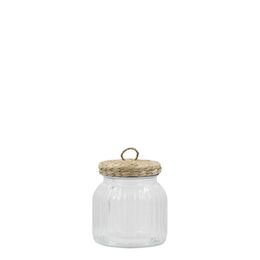 Chic Antique Aufbewahrungsglas mit geflochtenem Deckel skandinavische Deko Online Shop