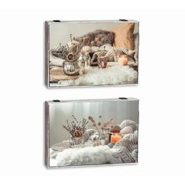 Dekorative Box DKD Home Decor Bunt Holz MDF Spa Zähler (2 Stück)