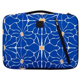 Exacompta Laptophülle Flower Kunstfaser blau bis 35,6 cm (14 Zoll)