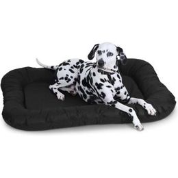 Knuffelwuff Wasserfestes In und Outdoor Hundebett Lucky aus Nylongewebe schwarz XXL