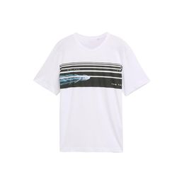 Tom Tailor T-Shirt Herren Größe L hellblau / grau / weiß