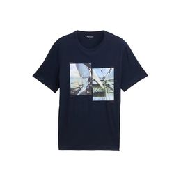 Tom Tailor T-Shirt Herren Größe M dunkelblau / weiß