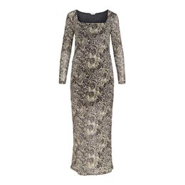 Object Kleid 'Carlotta' Damen Größe 34 creme / braun / schwarz Winterkleid