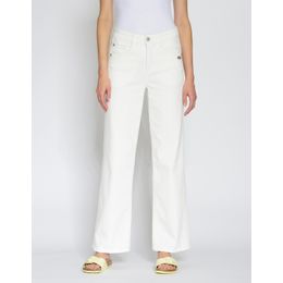 Weite Jeans Gang "Gang Jeans Wide Fit 94AMELIE WIDE", Damen, Gr. 29, Normalgr&ouml;&szlig;en, wei&szlig;, 81% Baumwolle, 17% Polyester, 2% Elasthan, Jeans