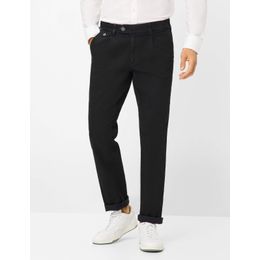 Eurex By Brax Herren Bundfaltenhose Style FRED, denim schwarz, Gr. 26