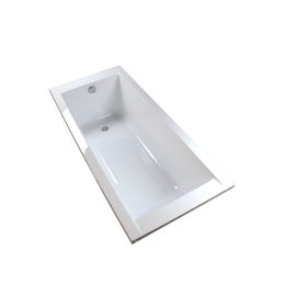 sanicomfort Badewanne Komplettset Form Rechteck 170x75 cm mit Wannentr&auml;ger und Ablaufgarnitur, Acryl-Badewanne, wei&szlig;, 1700 x 750 mm