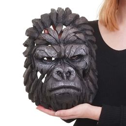 Deko Sch&auml;del MCW-H41, Wanddeko Kopf Troph&auml;e, Polyresin Indoor Outdoor ~ Gorillakopf 34cm