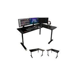 XROCKER Panther XL Ambi - Gaming Eckschreibtisch mit Mousepad & wechselseitiger Montage