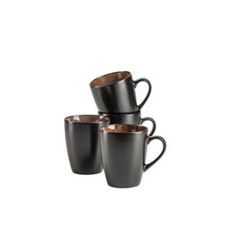 M&auml;ser M&auml;ser Kaffeebecher-Set, Steinzeug Teona Blau, Braun, Gr&uuml;n, Schwarz