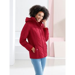 WITT Damen Jacke mit Rippb&uuml;ndchen als Windschutz, rot, Gr&ouml;&szlig;e 48