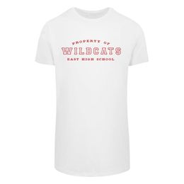 F4NT4STIC T-Shirt 'Disney High School Musical The Musical Property Of Wildcats' Herren Gr&ouml;&szlig;e M rot / wei&szlig;