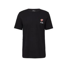 s.Oliver Shirt male Black size 3XL