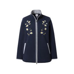 Ulla Popken Zip-Up Hoodie female Blue size 42-44