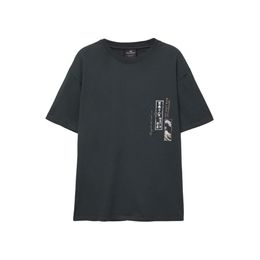 Pull&Bear Pull&bear T-Shirt Herren Gr&ouml;&szlig;e S grau / dunkelgrau / wei&szlig;