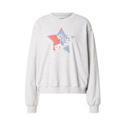 Hollister Sweatshirt Damen Gr&ouml;&szlig;e S enzian / hellgrau / rot / wei&szlig;