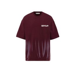 Dandalo T-Shirt Herren Gr&ouml;&szlig;e M pflaume / burgunder / wei&szlig;