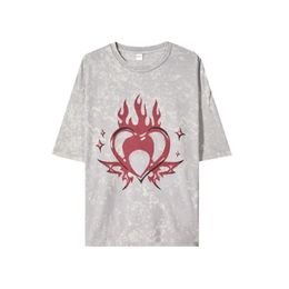 Bershka T-Shirt Herren Gr&ouml;&szlig;e M grau / hellgrau / rot / schwarz