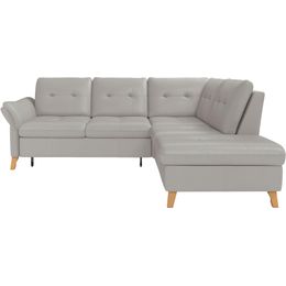 Sit & More Ecksofa SIT & MORE "G&ouml;teborg", grau (light grau), B:250cm H:90cm T:226cm, Sofas, Ecksofa, inkl. Sitztiefenverstellung, wahlweise mit Bettfunktion & Bettkasten