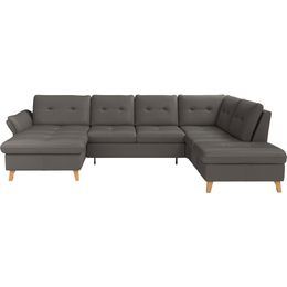 Sit & More Wohnlandschaft SIT & MORE "Göteborg", braun (mocca), B:327cm H:90cm T:226cm, Sofas, inkl. Sitztiefenverstellung, wahlweise mit Bettfunktion & Bettkasten