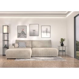 Ecksofa Trendmanufaktur "Fordon II, Schlafsofa mit Bettkasten, Couch in L-Form, Breite 250 cm", beige (cream), B:250cm H:82cm T:167cm, 92% Polyester, 8% Polyamide, Sofas, Ecksofa, in Cordstoff HYPER, cream, Armlehne links