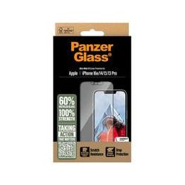 PanzerGlass Displayschutz Ultra-Wide Fit, Schutzfolie transparent, iPhone 16e / 14 / 13 / 13 Pro, EasyAligner