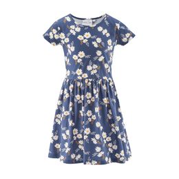 happy girls Kleid M&auml;dchen Gr&ouml;&szlig;e 134 dunkelblau / orange / wei&szlig;