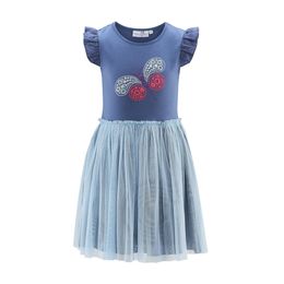 happy girls Dress girl size 98 Opal / Dark blue / Red / Silver
