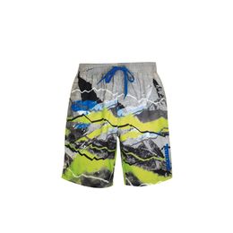 Wavebreaker Badeshorts Herren Gr&ouml;&szlig;e XXL dunkelblau / limone / grau / schwarz