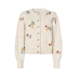 Dea Kudibal Strickjacke Damen Gr&ouml;&szlig;e S ecru / blau / braun / gelb