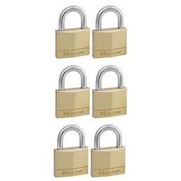 6 Master Lock® Vorhängeschlösser 140EURSIX gold