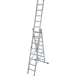 Doppelleiter Krause "STABILO", silber (silberfarben), B:50cm H:245cm, Aluminium, Leitern