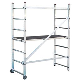 Fahrgerüst Krause "CORDA", grau (aluminiumfarben), L:150cm, Aluminium, Gerüste, Arbeitshöhe: 3 m