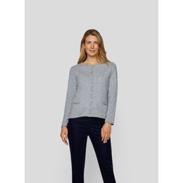 Strickjacke Rabe "Strickjacke", Damen, Gr. 40, grau, 100%Kaschmir, unifarben, gerade, Strickjacken Strickjacke