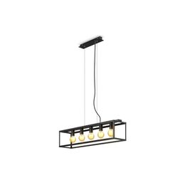 B.K.LICHT Pendelleuchte, schwarz, 5xE27 max. 60W exkl.