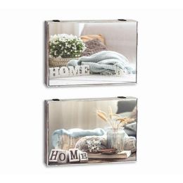 Dekorative Box DKD Home Decor Home Beige Holz MDF Zähler (2 Stück)