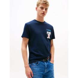 Tommy Jeans Damen T-Shirt &raquo;TJM REG USA SCRIPT SS TEE&laquo; mit modischem Print blau M